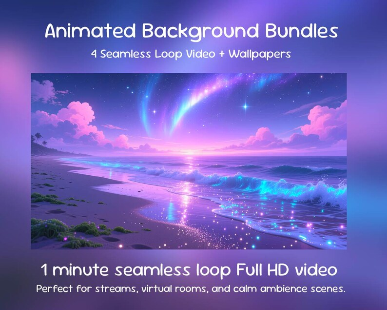 Magic Ocean Animated Background- Sea, Beach, Dream, Beach | Twitch ...