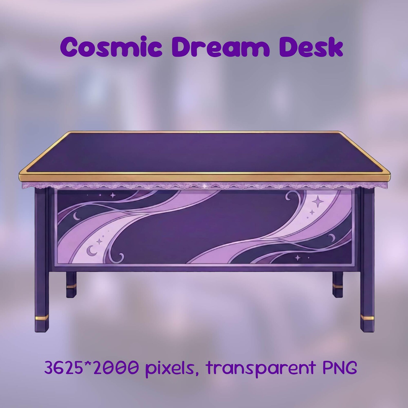 Cosmic Dream Purple Vtuber Room Asset Pack and Background : Gaming ...