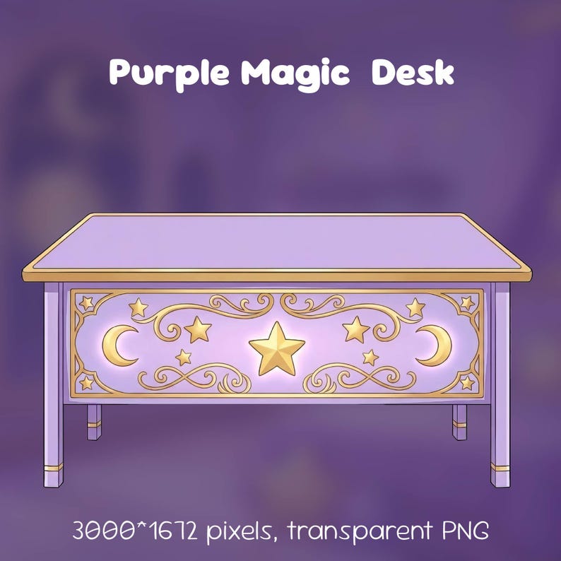 Magic Vtuber Room Asset Pack and Background : Purple, Gaming Chair ...