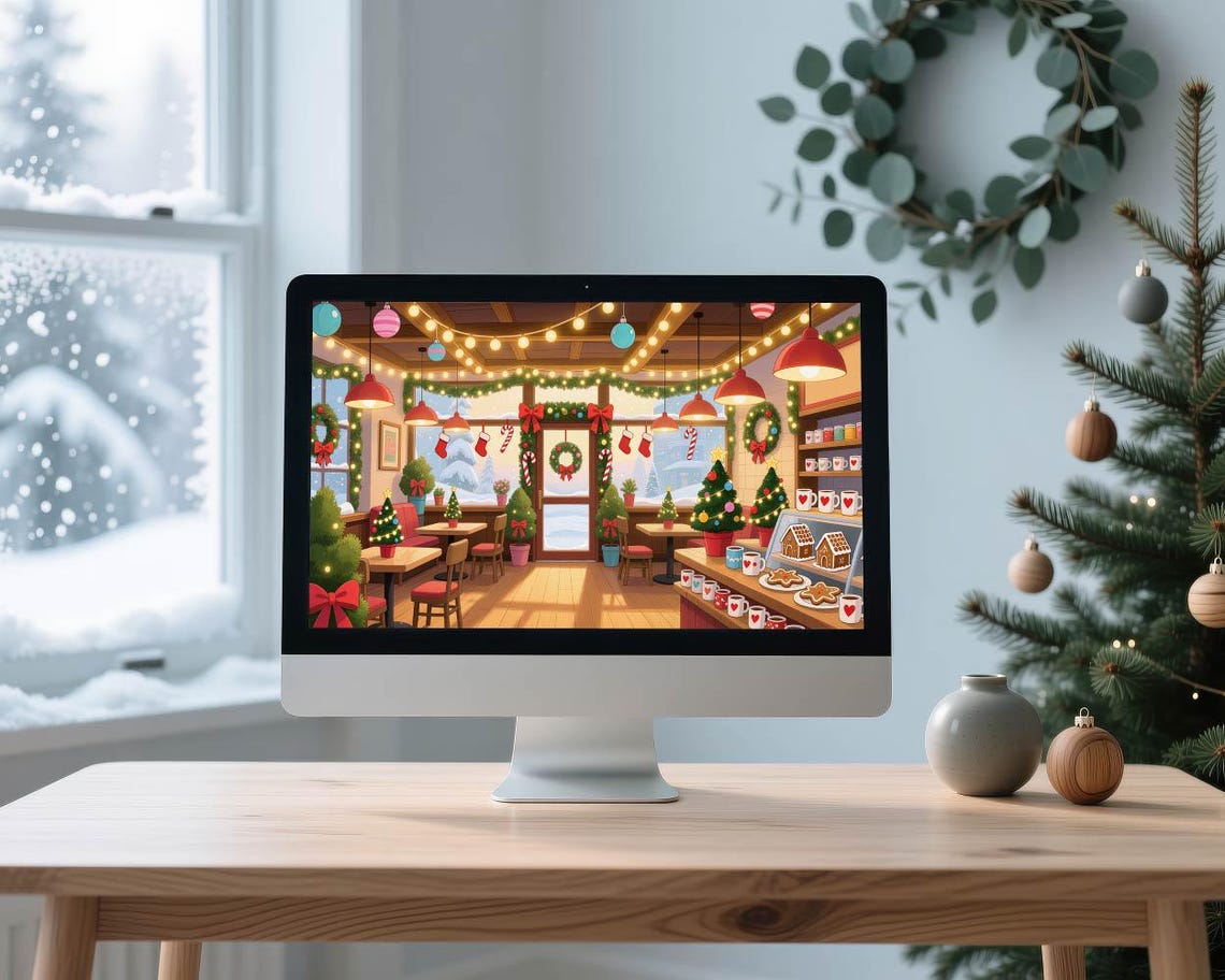 Christmas Aroma Animated Background: Twitch Overlay, Vtuber Stream ...
