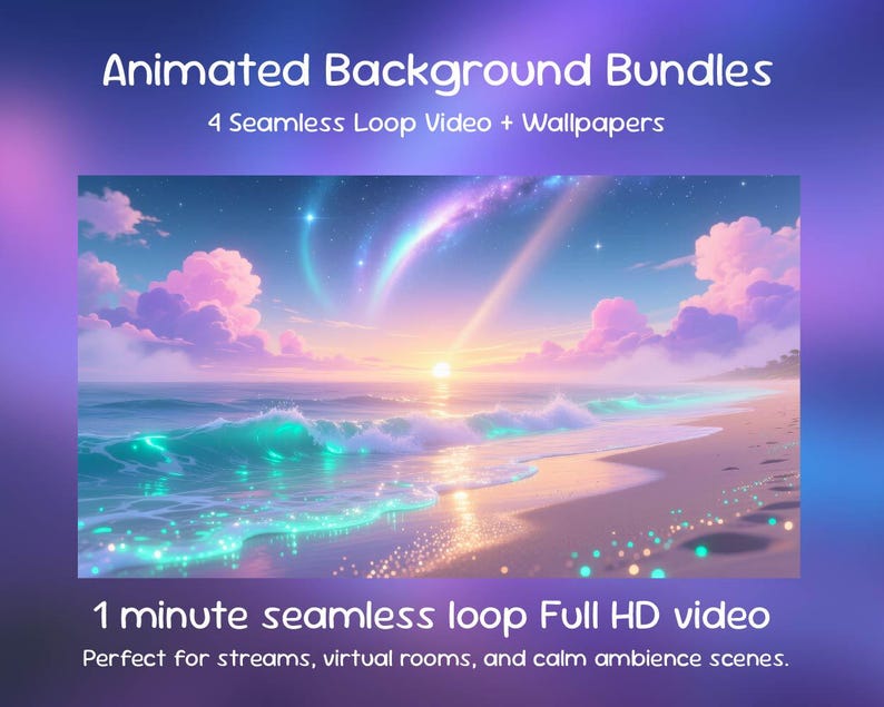 Magic Ocean Animated Background- Sea, Beach, Dream, Beach | Twitch ...