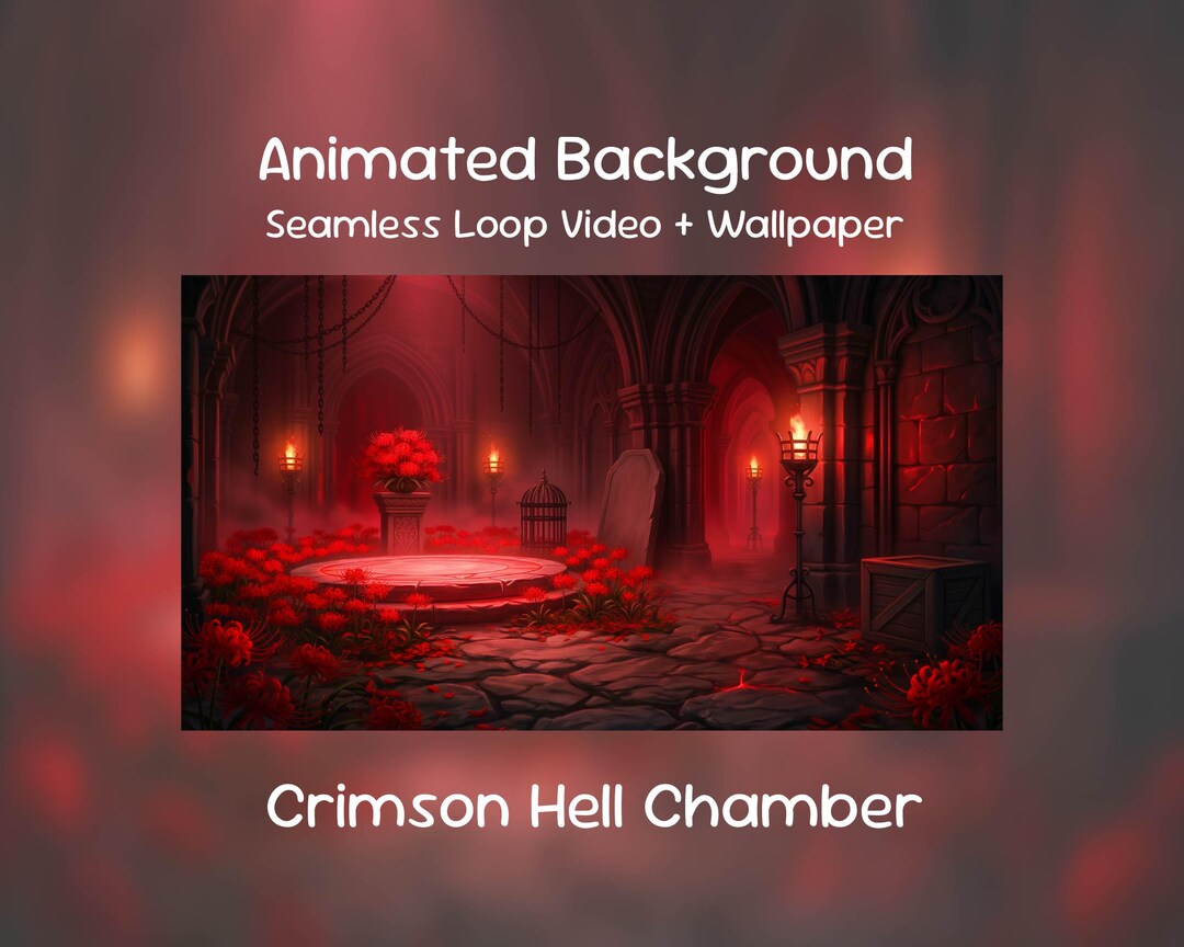 Anime Animated Background| Crimson Hell Chamber, Demonic Ritual, Spider ...