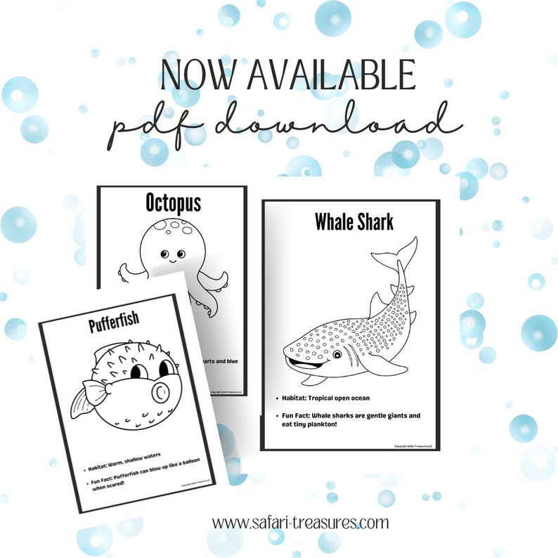Ocean Friends Coloring Worksheet for Toddlers | Fun Sea Creatures and ...
