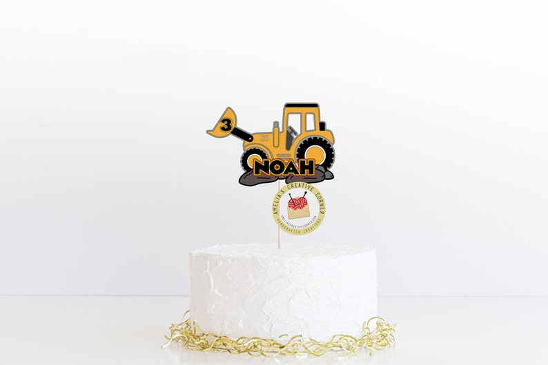 Front Loader Cake Topper Construction Birthday Party Boy - Etsy