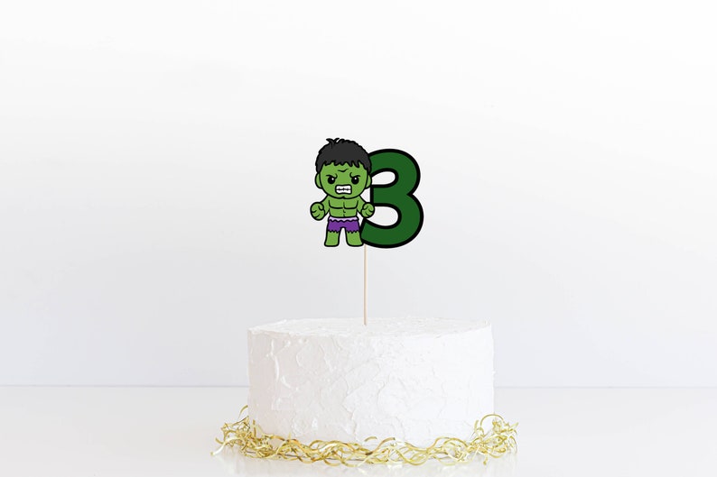 Incredible Hulk, Glitter Cake Topper, Boy Super Hero, Super Hero Cake ...