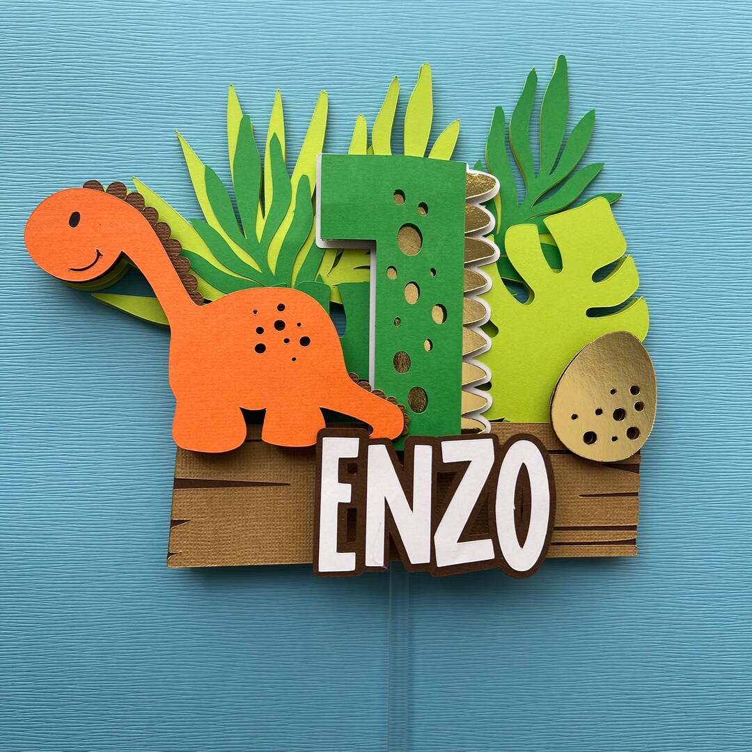 Dinosaur Cake Topper, 3D Cake Topper, Dino Party, Roar Topper - Etsy