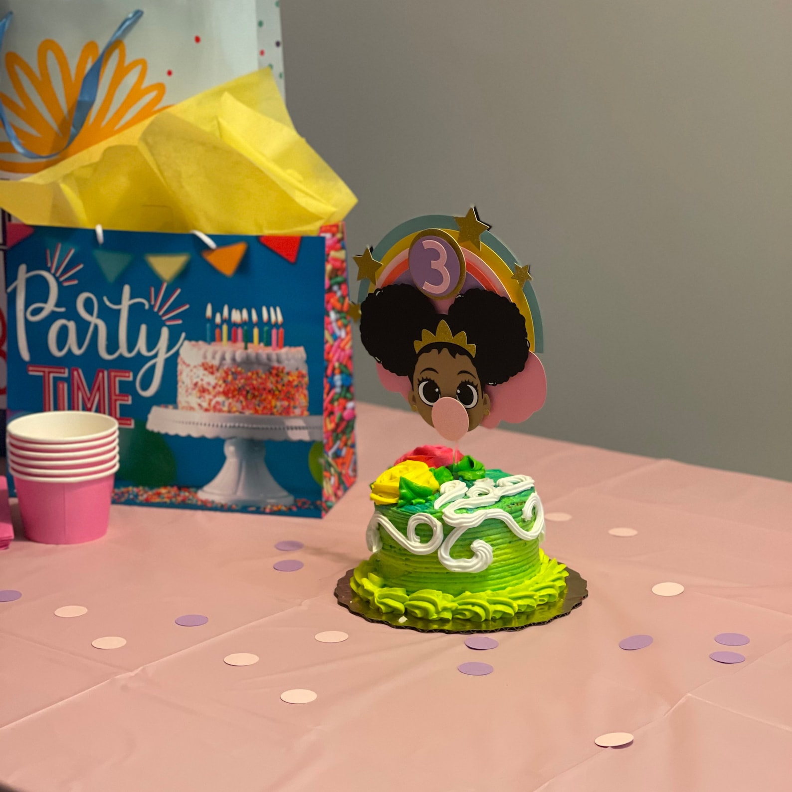 Bubble Gum Cake Topper Afro Puff Girl Birthday Party Decor - Etsy