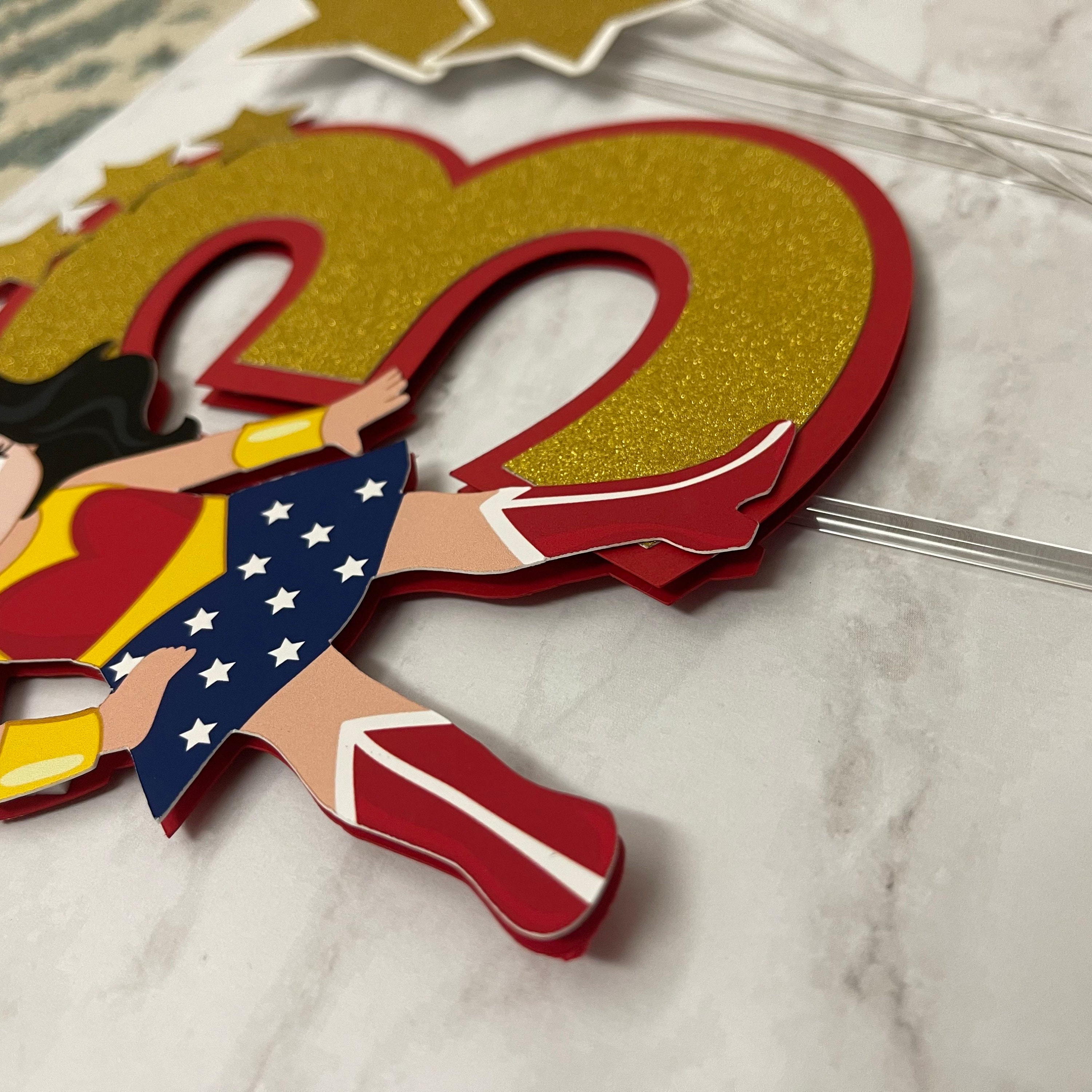 Wonder Woman, Glitter Cake Topper, Girl Super Hero, Super Hero Cake ...