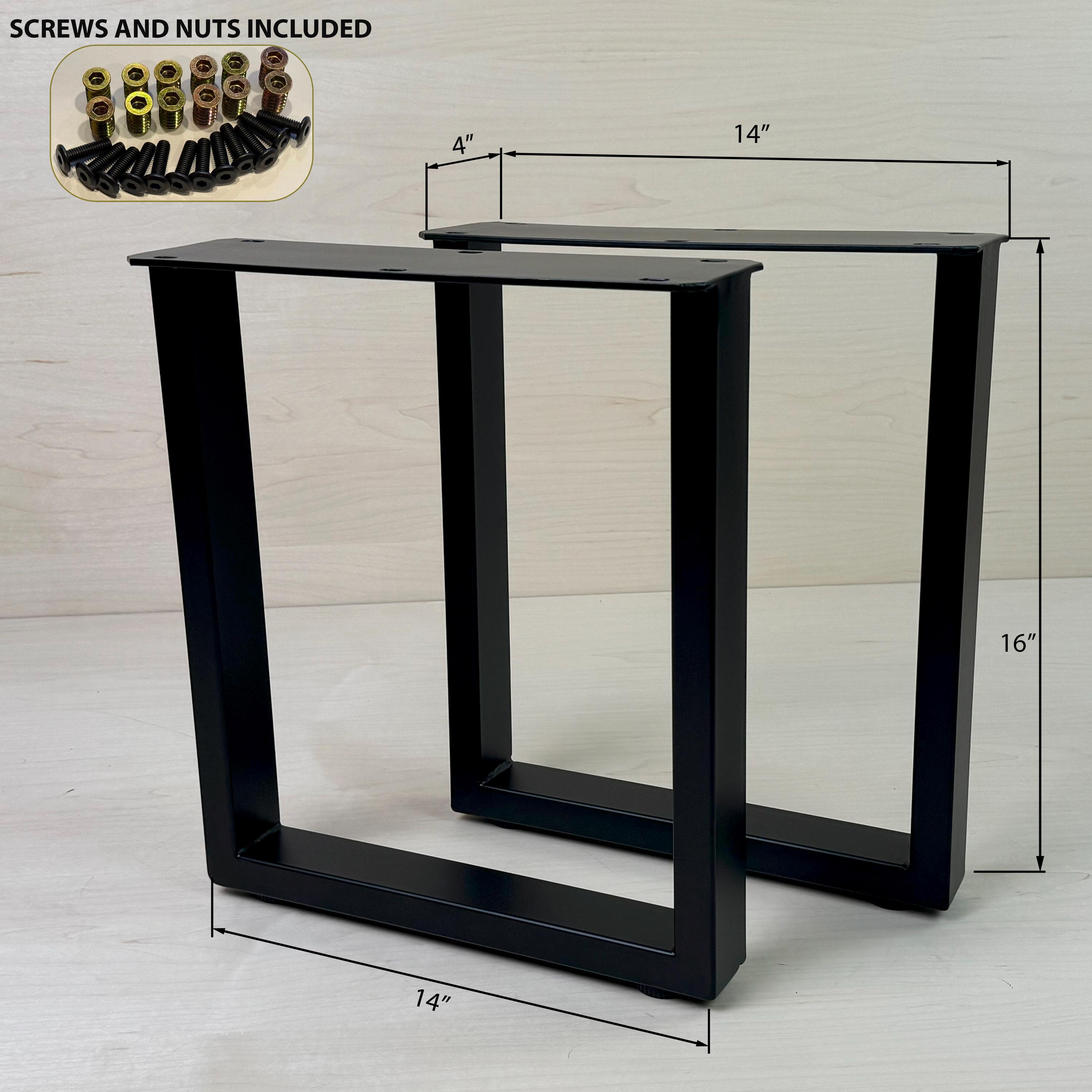 H 16 Inch Metal Coffee Table Legs DIY Square Frame Table Leg 2 Pcs - Etsy