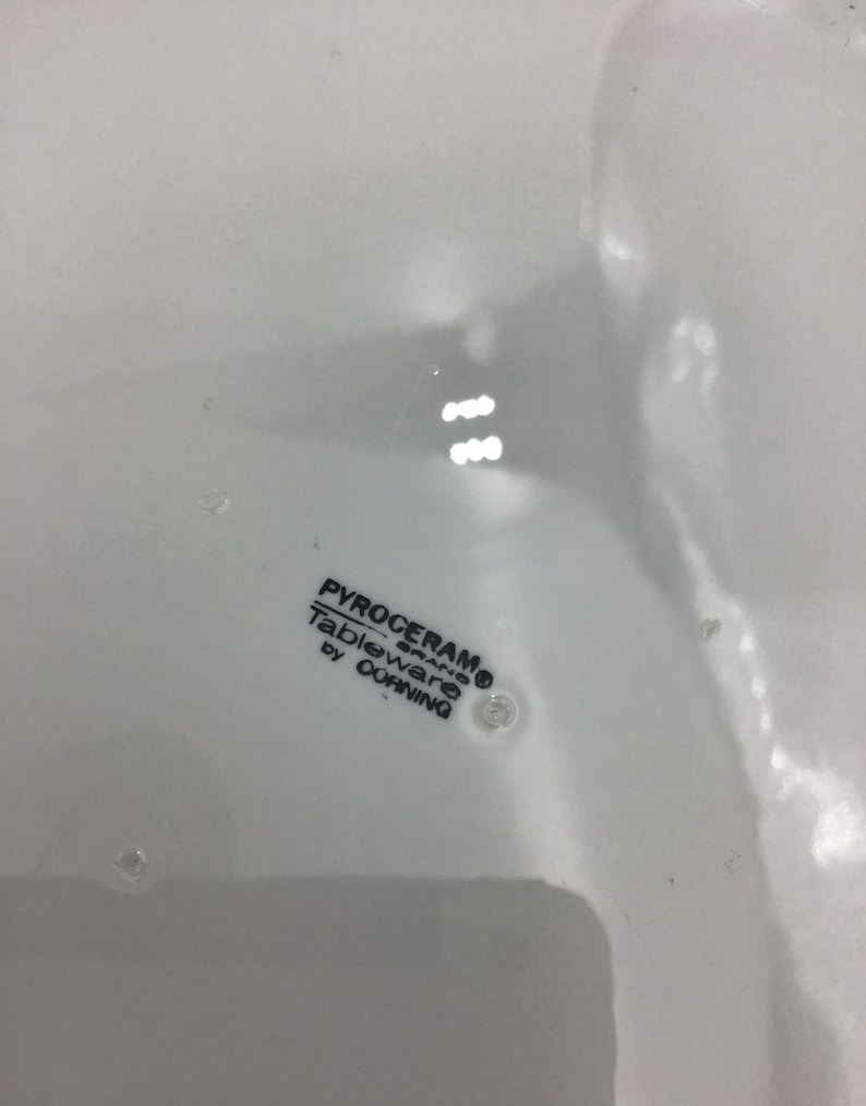 Vintage Corning Santa Clause Print Milk Glass Pyroceram Christmas ...