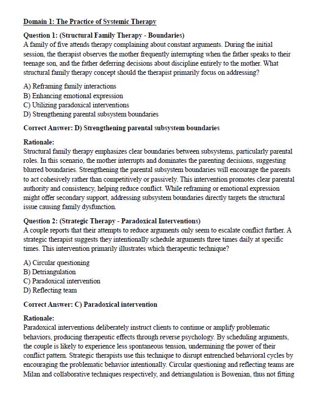MFT Practice Test Questions 2025 | 300 Questions Across 6 Domains With ...