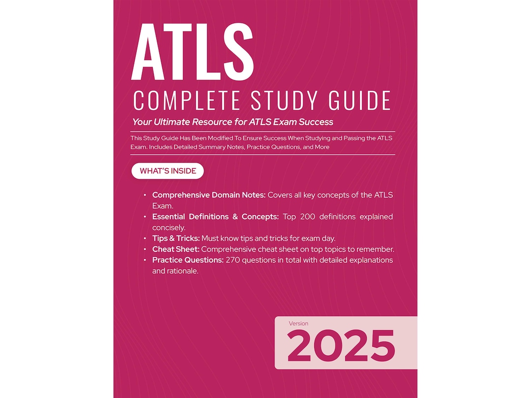 ATLS Exam Study Guide Ebook 2025: Practice Questions & Key Concepts ...