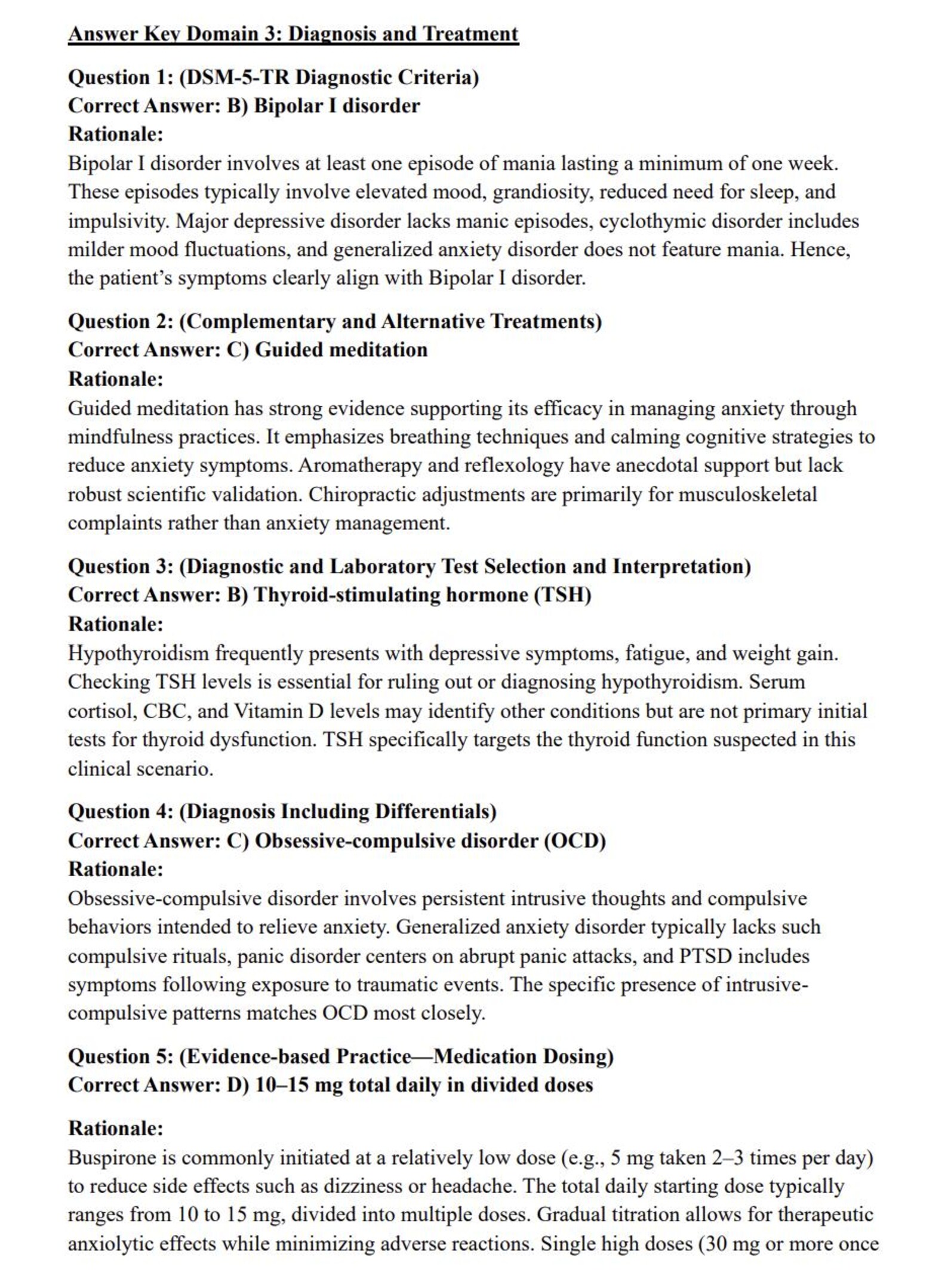 320 PMHNP Domain Practice Questions With Detailed Rationale - Etsy