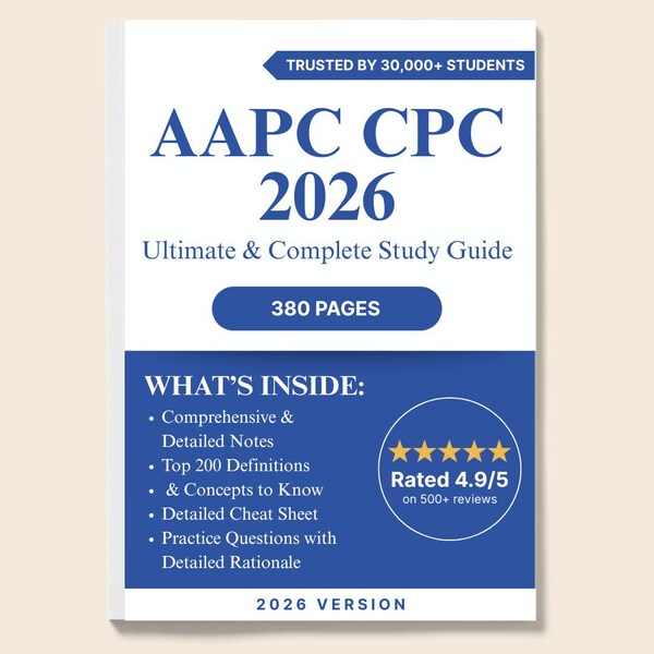 Cpc Study Guide 2026 - Etsy