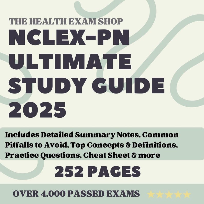 NCLEX-PN 2025 Exam Study Guide: Practice Questions & Key Concepts ...