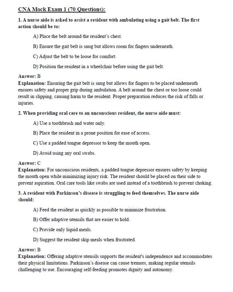 CNA Exam Study Guide 2026: Mock Exams, Cheat Sheet (digital Download ...