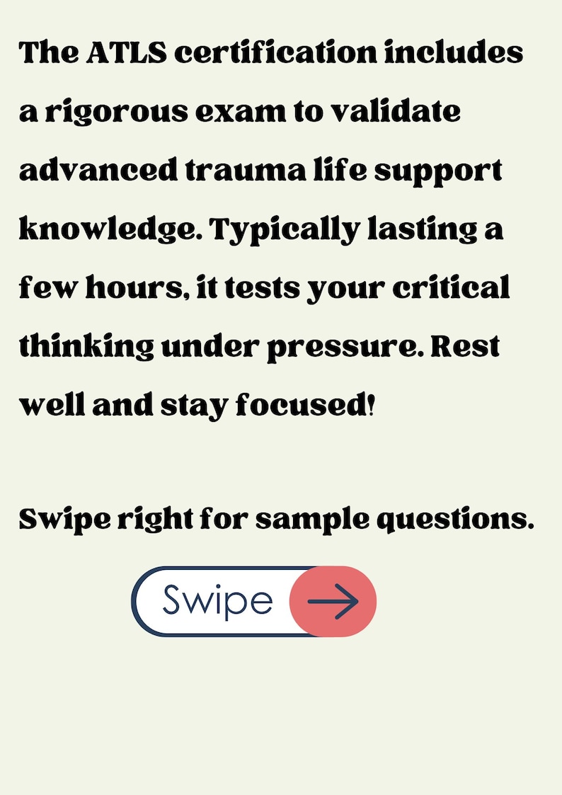 150 Questions for the ATLS Test With Answers & Explanations - Etsy