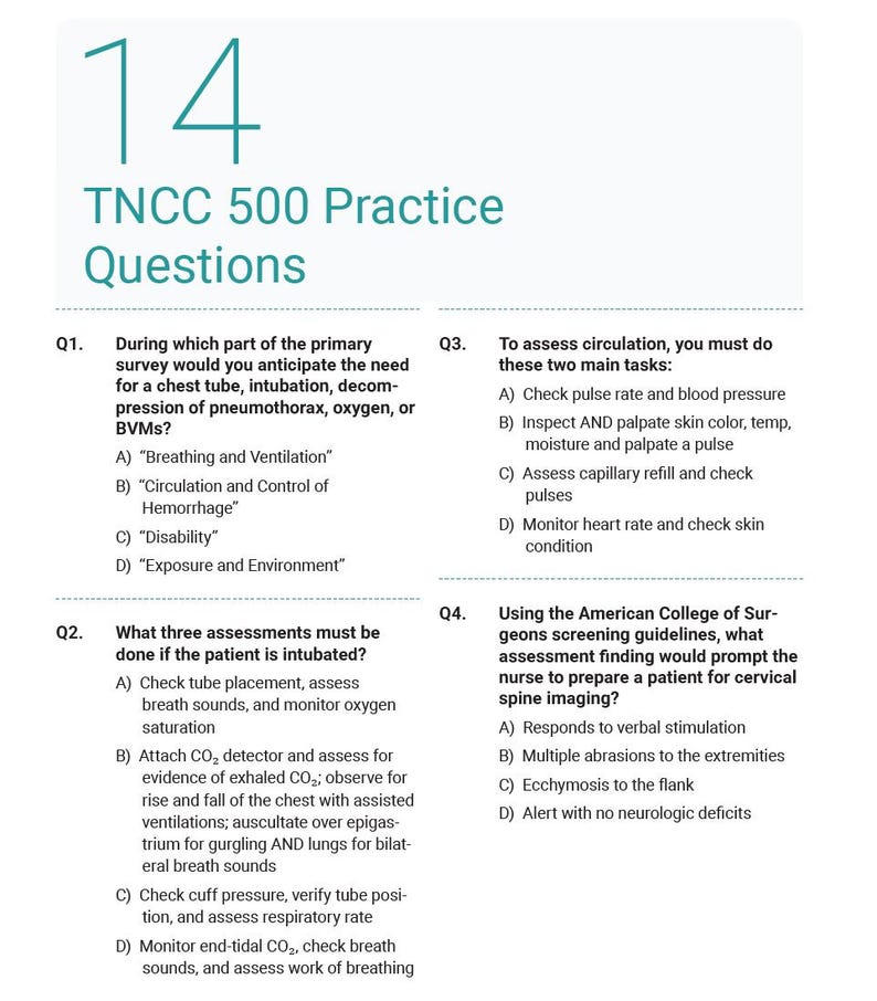 TNCC Exam 2026 Study Guide Ebook | Practice Questions, Cheat Sheet (PDF ...