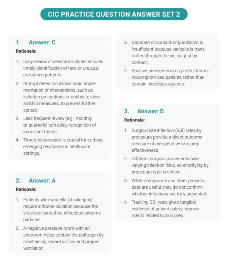 450 Questions for the Certification in Infection Control (CIC) 2024 ...