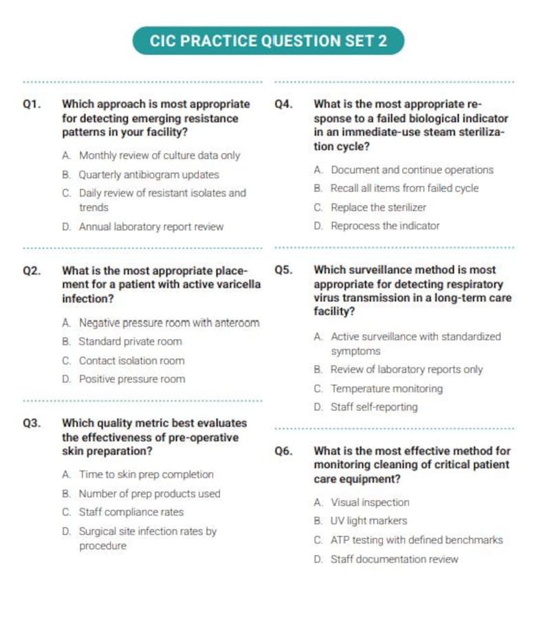 450 Questions for the Certification in Infection Control (CIC) 2024 ...