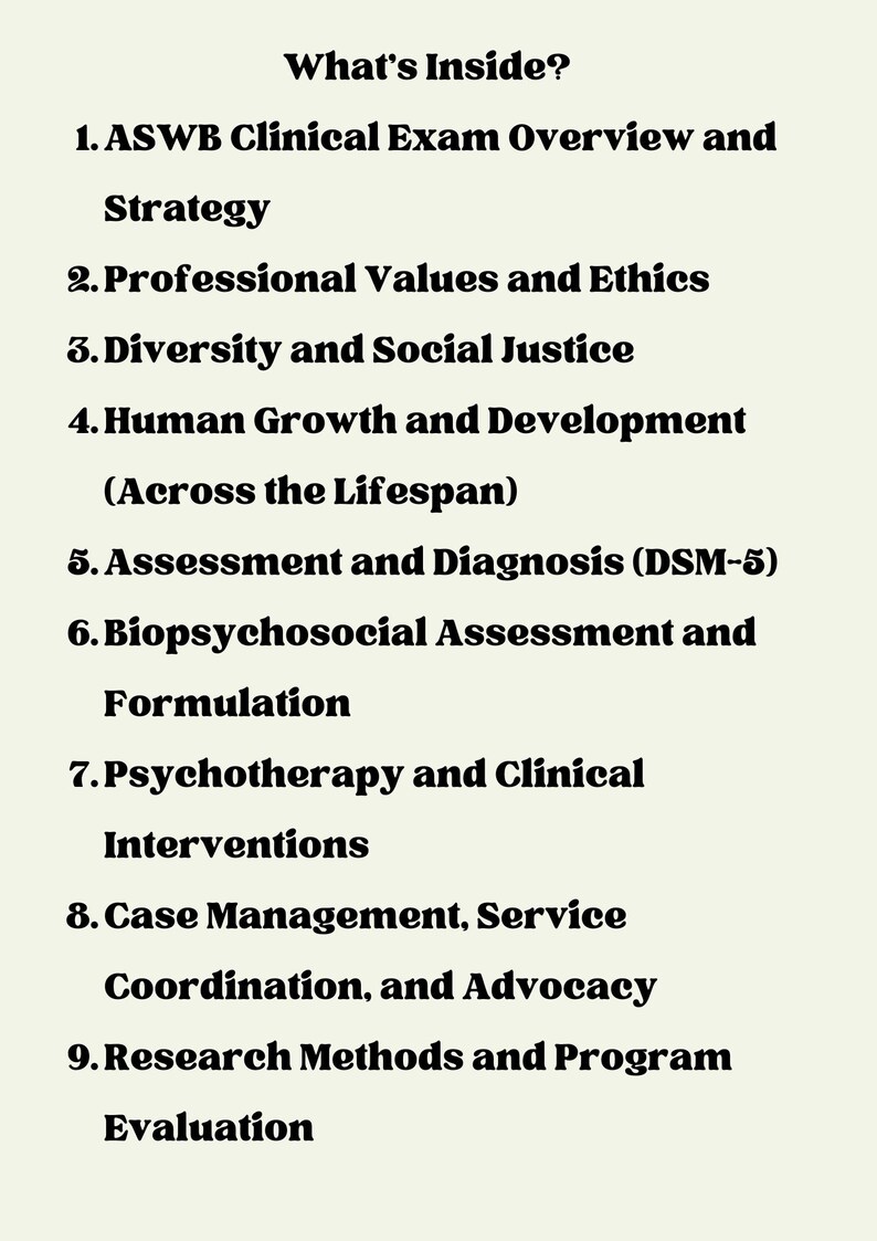 LCSW Exam Summary Notes: 67 Pages of Essential Content for Exam Success ...