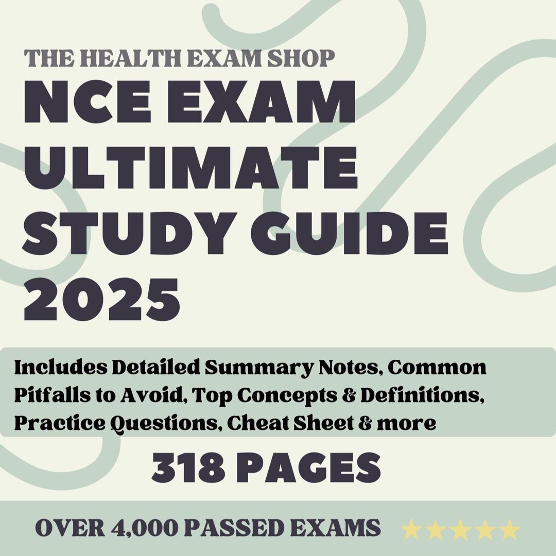 NCE Exam Study Guide 2025: Practice Tests & Cheat Sheets (digital ...