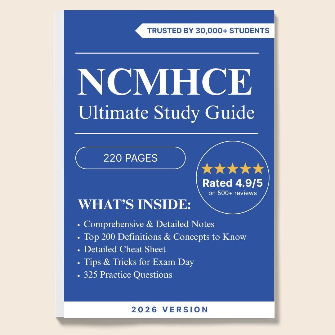 NCMHCE 2026 Study Guide: 220 Pages, Practice Exams & Definitions ...