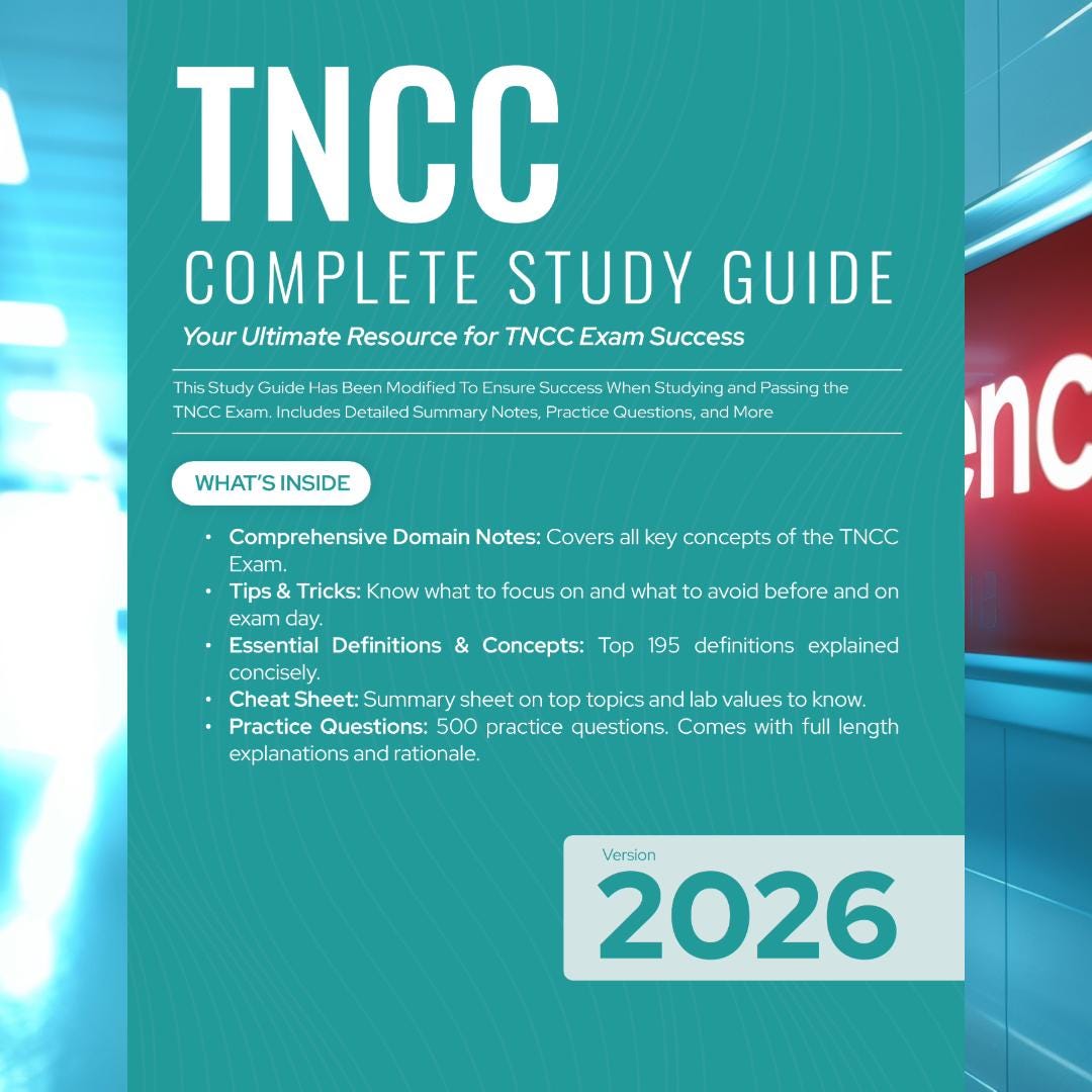TNCC Exam 2026 Study Guide Ebook | Practice Questions, Cheat Sheet (PDF ...