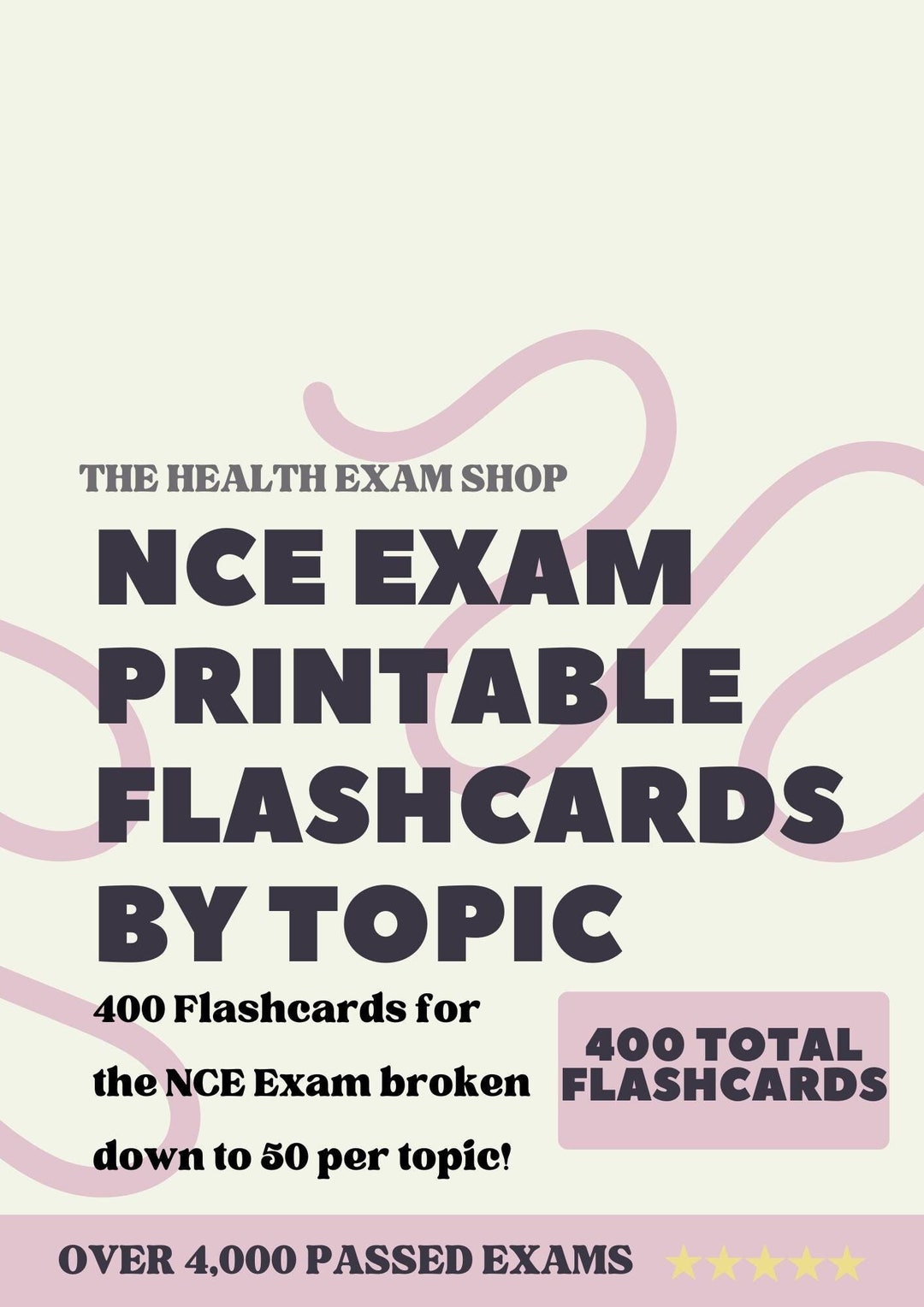 NCE Flashcards: 400 Printable Digital Flashcards for Exam Success - Etsy