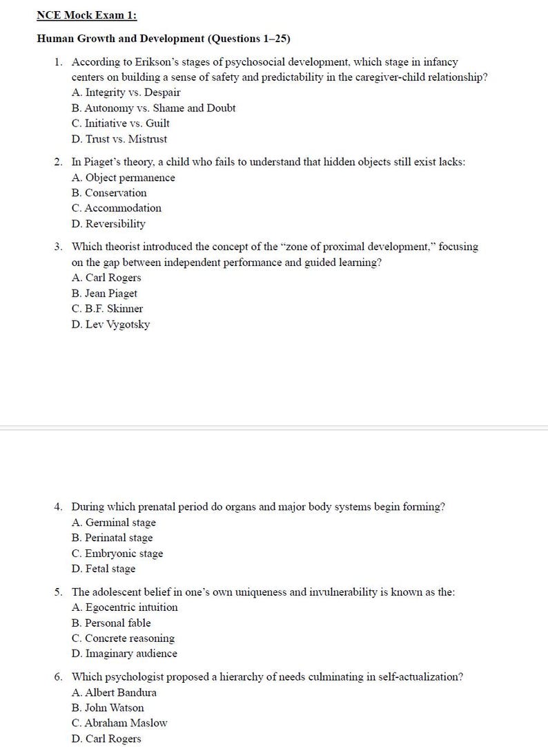 NCE Exam Study Guide 2025: Practice Tests & Cheat Sheets (digital ...