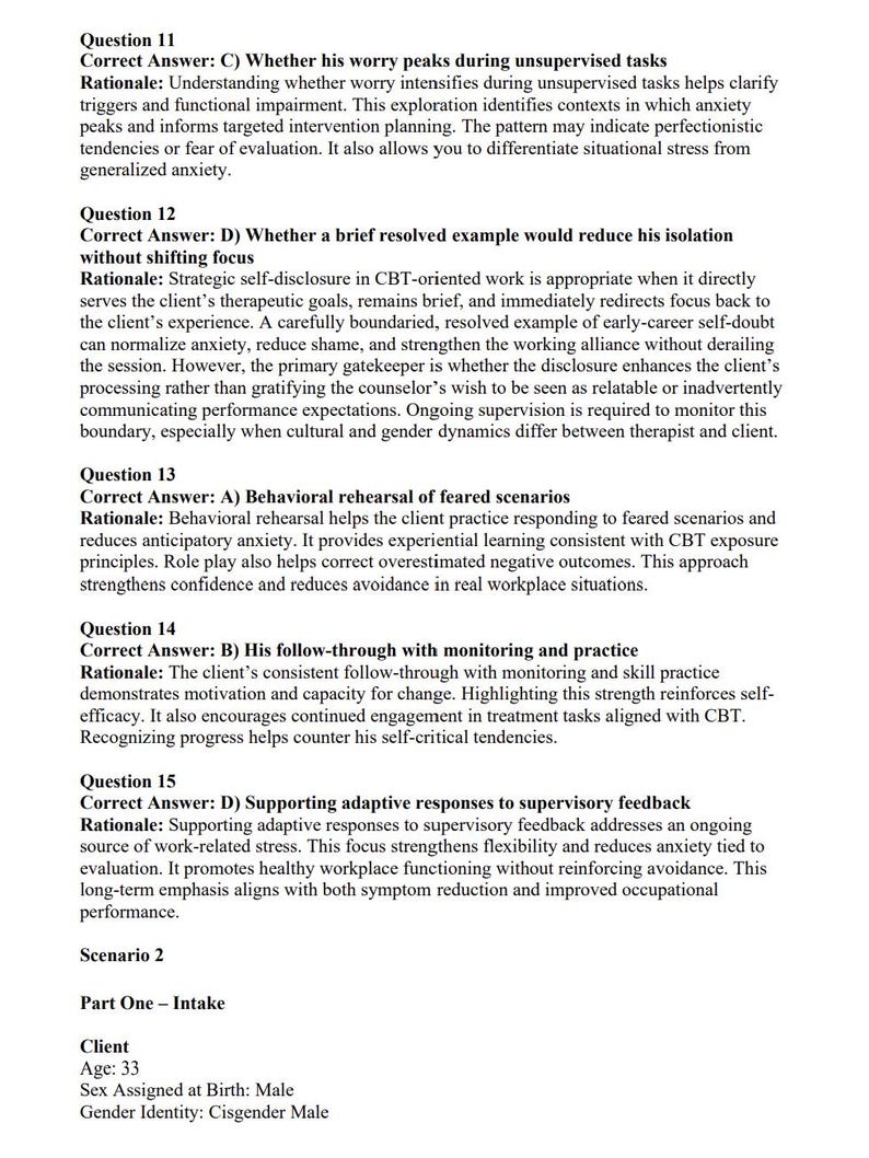 NCMHCE 1,100 Vignette Style Questions | Comes With Detailed ...