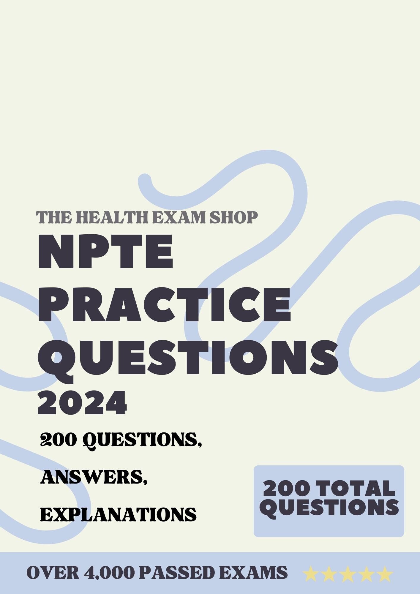 200 Questions for the NPTE 2024 Exam With Answers & Explanations - Etsy