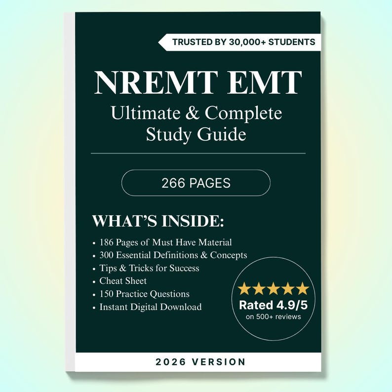 NREMT EMT Exam Study Guide 2026: Practice Questions & Cheat Sheet ...