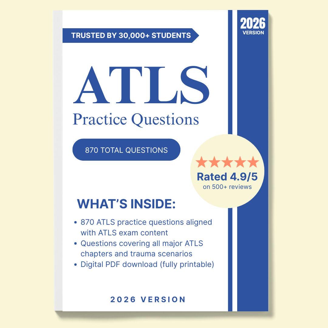 ATLS 2026 Practice | 870 Practice Questions With Detailed Explanations ...