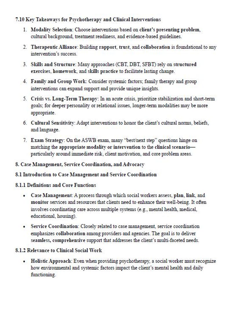 LCSW Exam Summary Notes: 67 Pages of Essential Content for Exam Success ...