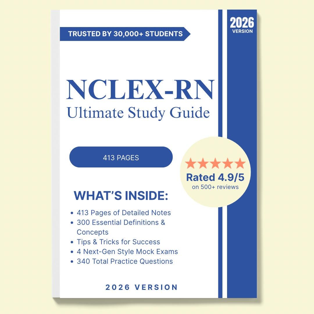 NCLEX-RN 2026 Study Guide: Practice Questions & Detailed Notes ...