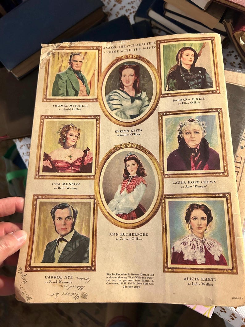 Gone With the Wind Book Set: 1936 2nd Printing & 1939 Movie Booklet - Etsy