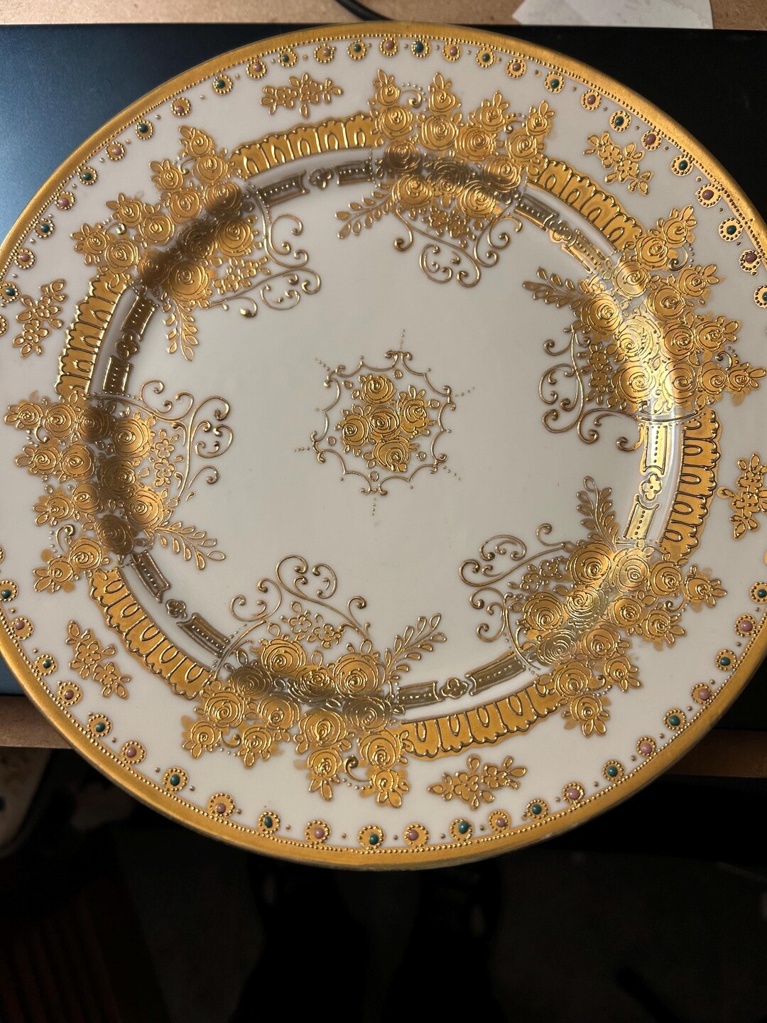 Antique Noritake Gold Encrusted Collatable Plate - Etsy