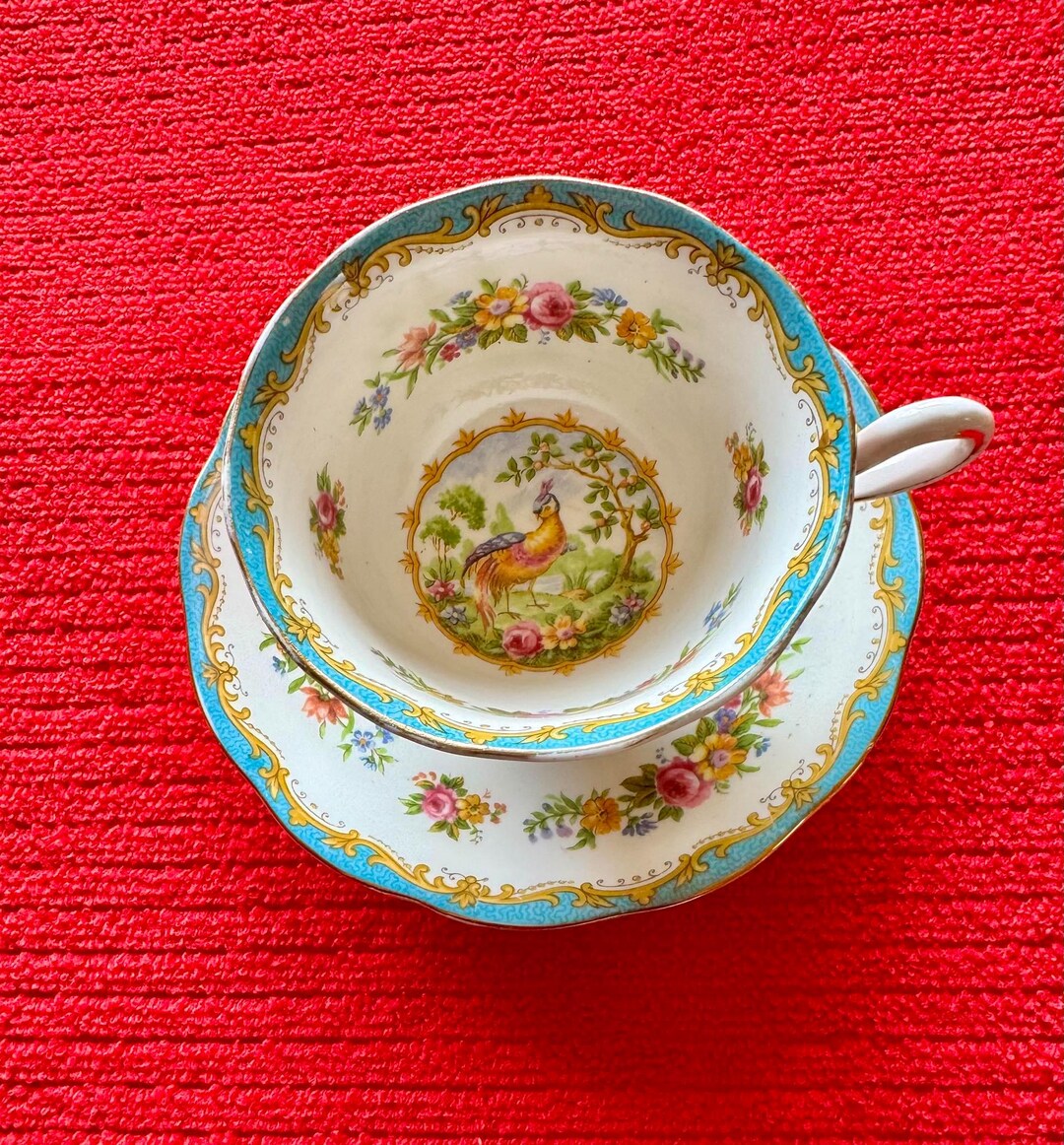 Royal Albert Blue Chelsea Bird 839184 Scalloped Edging Bone China ...