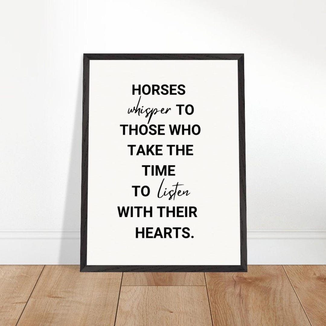 Horse Motivational Wall Poster, Wall Art, Inspirational Horse Wall Art ...