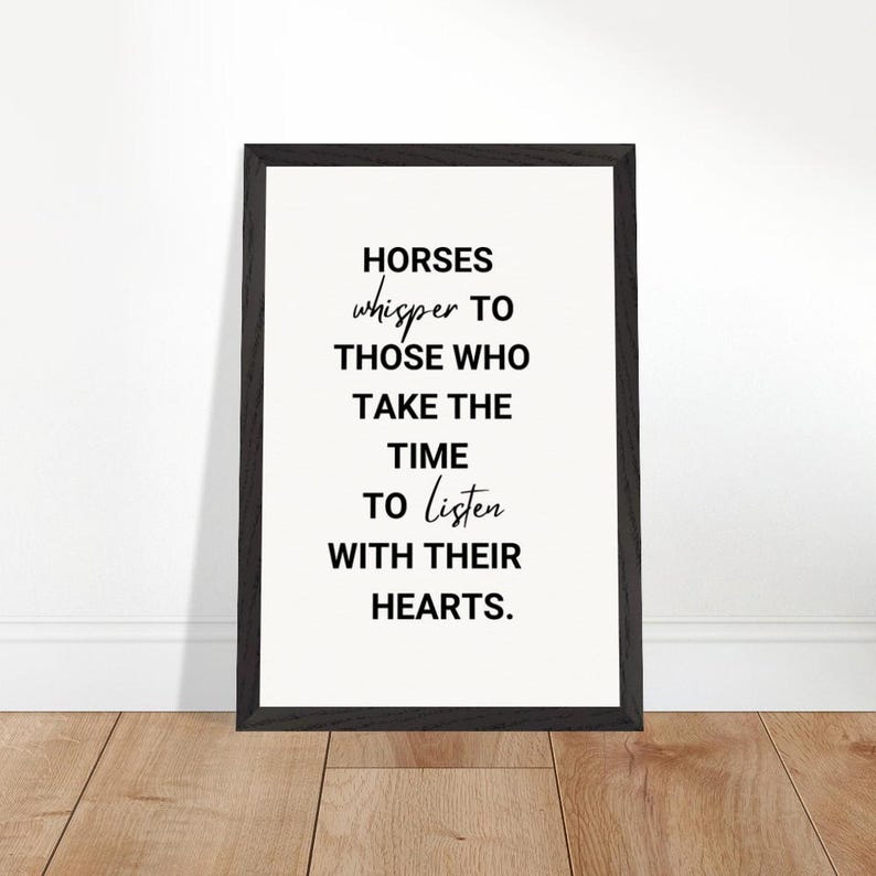 Horse Motivational Wall Poster, Wall Art, Inspirational Horse Wall Art ...