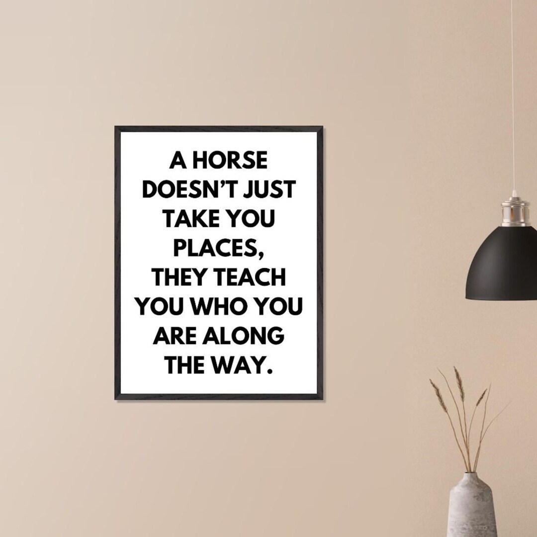 Horse Motivational Wall Art, Inspriational Wall Art, Equine Quotes ...