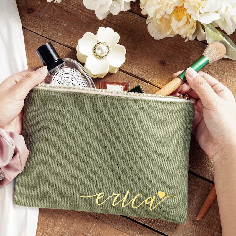 Canvas Makeup Bag - Etsy