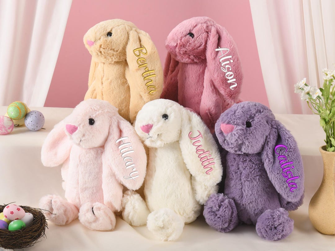 Personalized Embroidered Easter Bunny Rabbit, Easter Bunny Gifts for ...