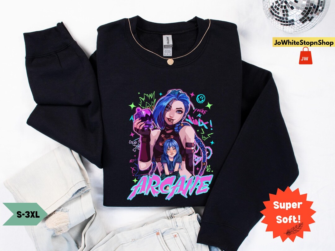 Arcane Jinx Arcane Merch Arcane Vi Sudadera Arcane Arcane Jinx Camiseta ...