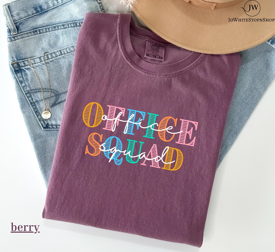 Comfort Color Office Squad Shirt-front Office Shirt-office Team Shirts ...