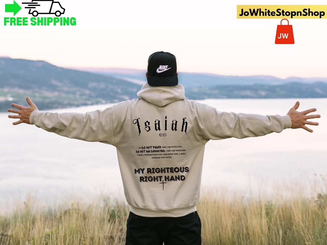 Isaiah 41:10 Bible Verse Christian Hoodie, Pastor Gift, Trendy ...