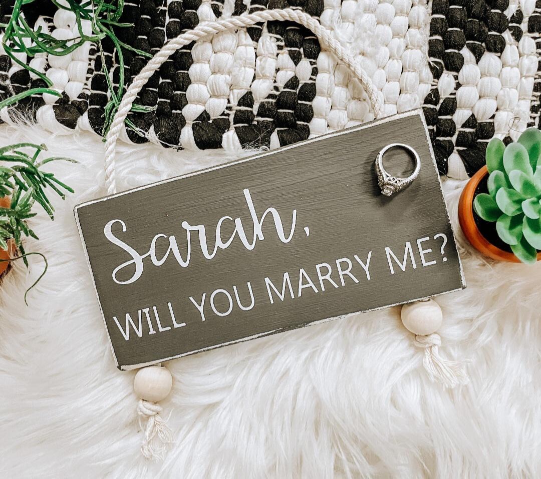 Will You Marry Me Custom Sign, Engagement Idea, Proposal Idea ...