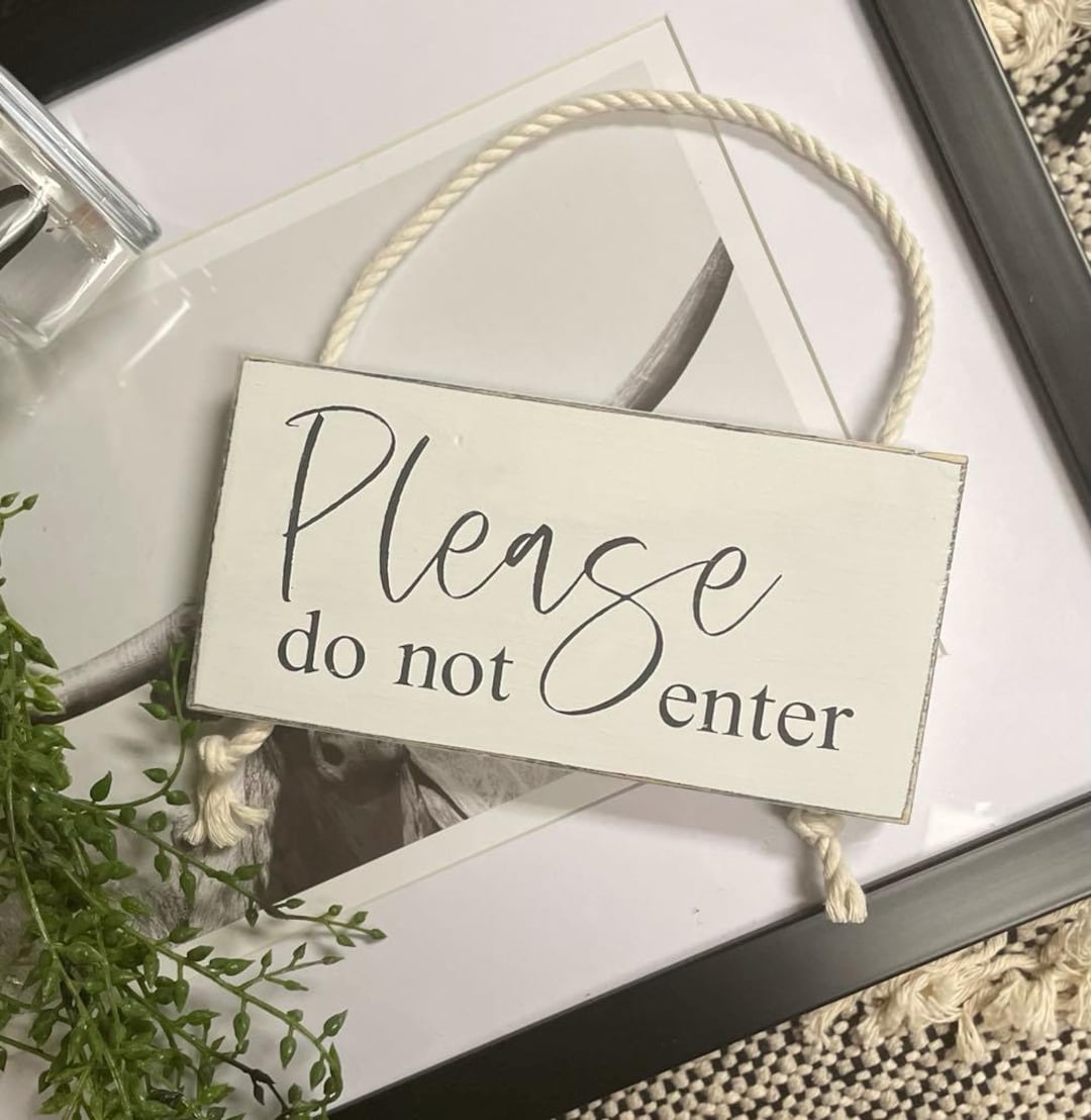 Please Do Not Enter, Mini Hanging Sign, Therapy Room Sign, Classroom ...