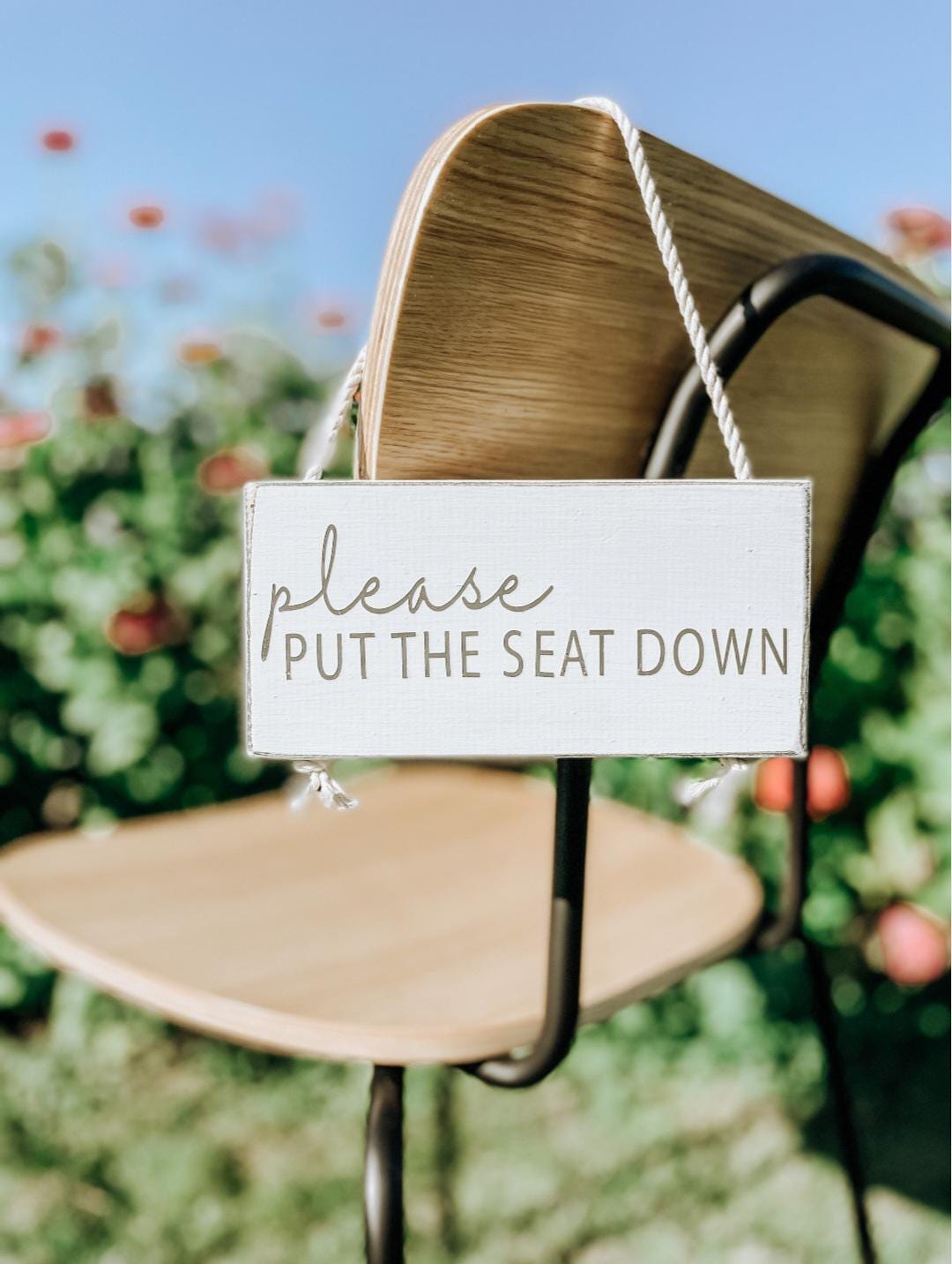 Please Put the Seat Down, Mini Sign, Mini Hanging Sign, Home Decor ...